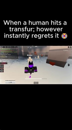 BRO😭 (never hit a transfur fr fr in Roblox 😭)