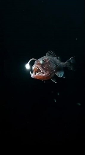 deep-sea anglerfish eating a fish. #azzywolfram #azzy #deepsea