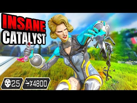 INSANE CATALYST 25 KILLS AND 4800 DAMAGE (Apex Legends Gameplay)