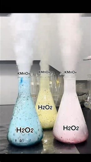 "KMnO4 + H2O2 Reaction | Incredible Color Changing Foam Experiment | Science Magic Explained"