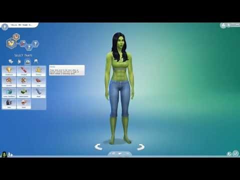 The Sims 4 Create A Sim Demo Female - She Hulk
