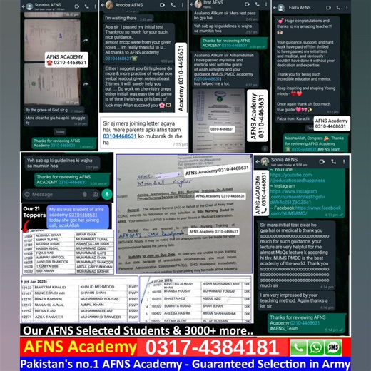 AFNS 2025 (8th/9th) Sep Full Paper 🩺 Our 1400 students cleared AFNS Army Nursing Initial Test in 24 Hour's. 🩺 160 /180 MCQs were Matched. 🩺 Sep-Oct 2025 all Initial Test will be according to this Quick On-line Classes. 𝗔𝗙𝗡𝗦 𝗜𝗻𝗶𝘁𝗶𝗮𝗹 𝗧𝗲𝘀𝘁 𝗮𝗹𝗹 𝟭𝟴𝟬 𝗠𝗖𝗤𝘀 𝘄𝗶𝗹𝗹 𝗯𝗲 𝗮𝗰𝗰𝗼𝗿𝗱𝗶𝗻𝗴 𝘁𝗼 𝘁𝗵𝗶𝘀 𝗤𝘂𝗶𝗰𝗸 𝗖𝗼𝘂𝗿𝘀𝗲 (𝗜𝗡𝗦𝗛𝗔'𝗔𝗟𝗟𝗔𝗛) Join Army as #Captain Nurse 🇵🇰🩺 Guaranteed Selection/Confirmed PASS 🏆 4800 students selected last year! AFNS 10 Day's Quick
