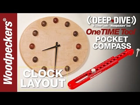 Make A Modern Wooden Clock With Pocket Compass | Deep Dive | Woodpeckers Tools