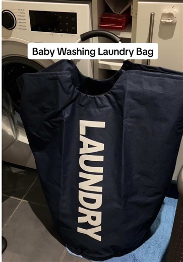 Love me a good sturdy foldable laundry bag. #laundrybag #laundrystorage #laundryday #washingbabyclothes #tiktokshopmademebuylt