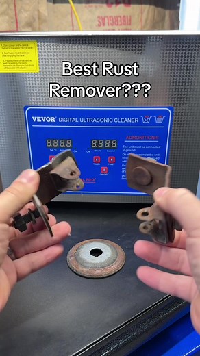 Best #rust remover with the @Vevor_US #ultrasoniccleaner #itsallaboutthebuild #restoration #automotive #diy #mechanic #cleaner #vinegar #CLR #KrudKutter #carparts #tools @Haidee_Vevor
