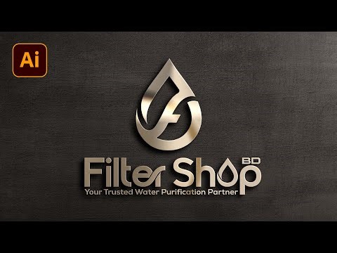 Logo Design in Illustrator: Letter F with Water Drop Logo Design | Professional Logo Design Tutorial