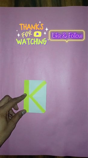 Folding of letter K in easy origami steps