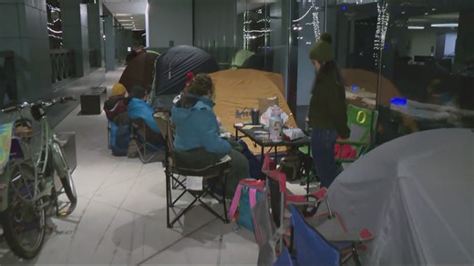 People line around the block for wedding reservations with Portland Parks