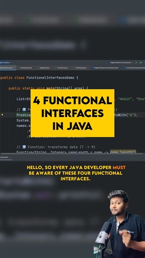 Chetan Ghate on Instagram: "4 Functional InterfacesIn Java ✅"