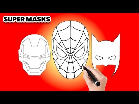 Learn to Draw Superhero Masks 🎭 | Easy Drawing for Kids | Kiddoadventure Zone