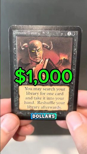 $1,000 Magic Card? Demonic Tutor from Alpha is INSANE! 🔥 #MTG #Shorts