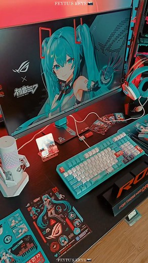 Simple Montage of the ASUS ROG × Hatsune Miku Collaboration ✨ ASUS Republic of Gamers #ROGxMiku #HatsuneMike | Feytu's Keys