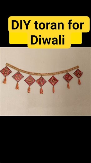 DIY Toran for Diwali || Easy Handmade Door Décor! ✨ #amazing #diy #festival
