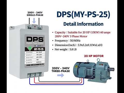 Digital Phase Converter - You can run 3 phase motor from single phase power.