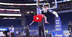Rutgers recruit jumps over 7'6" Tacko Fall for a dunk