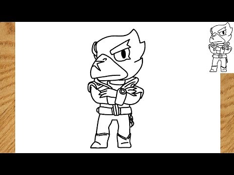 How to draw Crow Brawl Stars