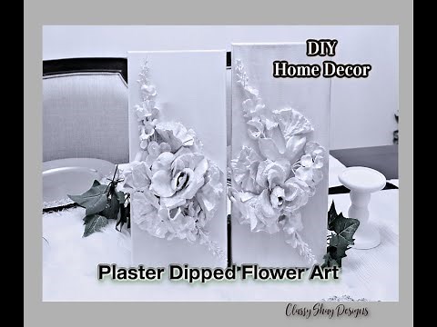 DIY: Plaster Dipped Flower Art Décor - Dollar Tree Flowers