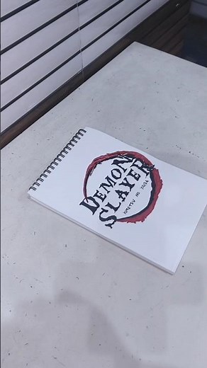 how to draw demon slayer " logo " #doms #skechbook #review #demonslayer #anime #mechanicalpencil