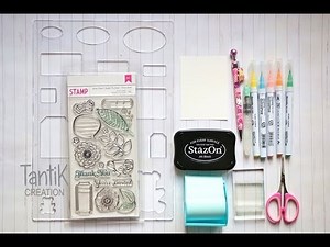 DIY Project Life/Journaling Card #3: Using Stamps and ZIG Clean Color markers.