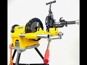 Features and Functions Demo BLUEROCK PTM-300 Pipe Threading Kit. Thread, Cut, Ream. fits Ridgid 300