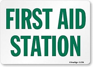 SmartSign “First Aid Station” Label | 10" x 14" Laminated Vinyl