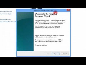 How to create Password Reset Disk in Windows 8