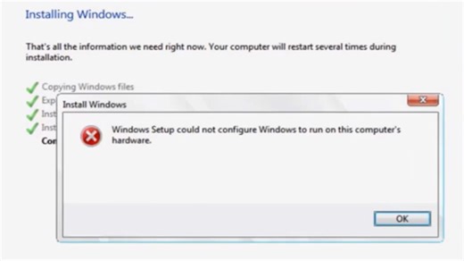 Fix "Windows Setup Could Not Configure Windows to Run on This Computer’s Hardware" in Windows 11/10/