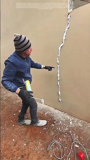 Repairing Wall Cracks with Expanding Polyurethane Foam