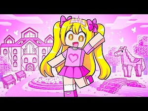 Minecraft But I Can Only Build With PINK!