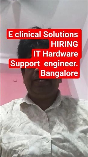 IT Support Engineer Job in Bangalore | eClinical Solutions | Apply Now