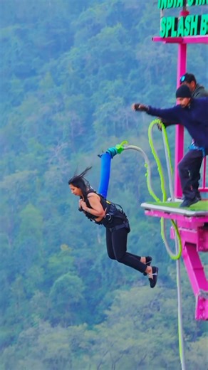 bungy jump in Rishikesh #trending #short #adventure #bungeejumping