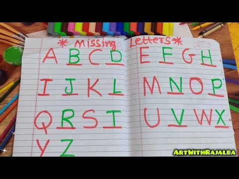 Missing Letters A to Z | Fill in the Missing Alphabet | ABCD Learning for Kids|ArtWithRajalba|ABCDEF
