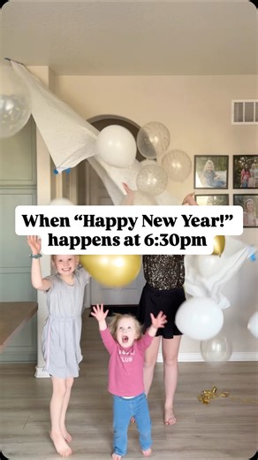 You can make New Year’s Eve magical for kids without staying up till midnight 😉 This DIY balloon drop is easy, budget-friendly, and always a hit. Just grab a disposable tablecloth, painter’s tape, balloons, and string and you’re set! Save for NYE 🎈 | Passionate Penny Pincher