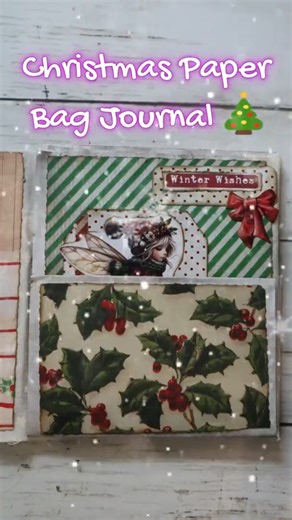 Easy Christmas Paper Bag Junk Journal Idea! #accordioncollaboration
