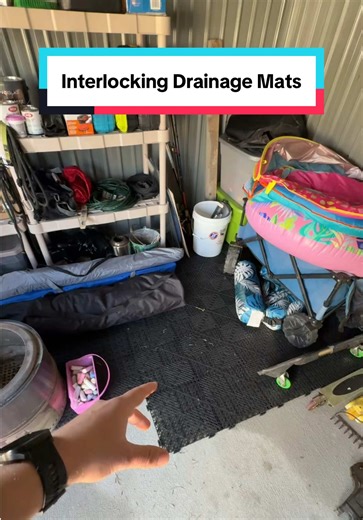 VEVOR 12x12 interlocking drainage tiles — non-slip, easy snap-together install, and perfect for any wet area. Garage, shed, poolside, bathroom… just click them in and you’re set. #TikTokShopCreatorPicks #DrainageTiles #HomeUpgrade #GarageSetup #DIYProjects
