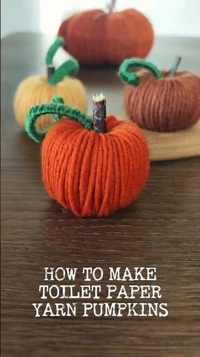 Toilet Paper Roll YARN PUMPKINS