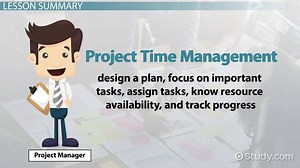 Project Time Management: Definition, Process & Techniques - Video | Study.com