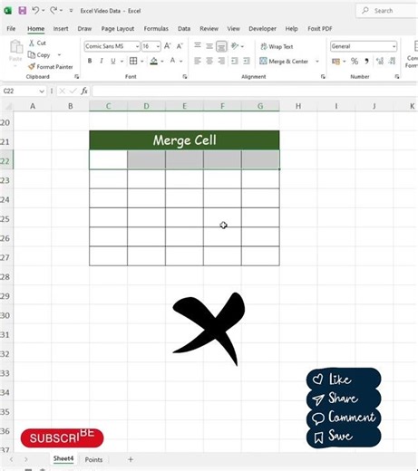 Merge multiple cell in one click | save 2 hours | #excel #youtubeshorts #productivity