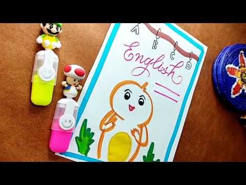 Easy and Beautiful Front Page Idea for English Notebook