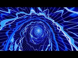 10 Hour 4k Fast moving Relaxing Meditation Metallic Blue Neon light Tunnel Abstract background video