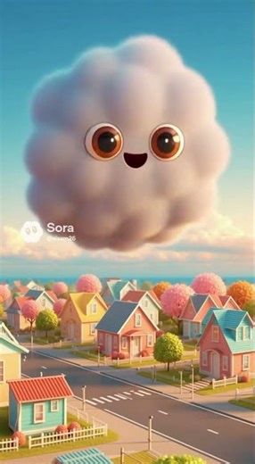 When a Cloud Gets Too Hungry… 😂☁️ #shorts #animation #3danimation #aianimation #cartoonshorts