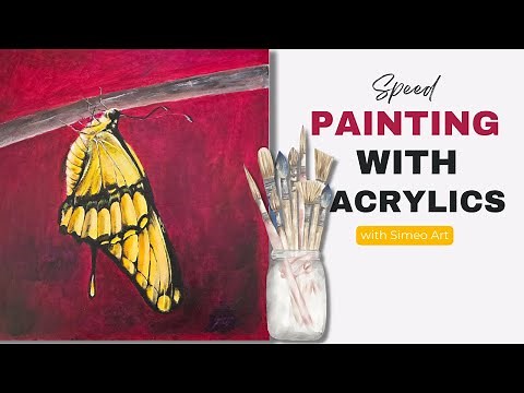 🦋 How to Paint a Butterfly with Acrylics on Board | Step-by-Step Tutorial 🎨 #art #painting