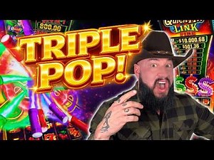 RARE Triple Pop Bonus 😱 Turned Into a BIG Win 💰 | Quick Hit Link