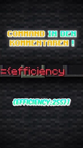 SO BEKOMMT IHR DIE SCHELLSTE EFFEKTIVSTE PICKAXE #minecraft #tutorial #command #shorts