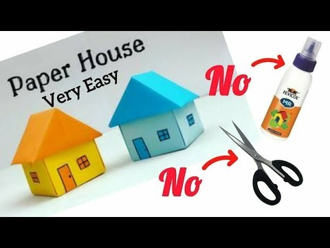 Very Easy mini house making with paper/ easy paper craft