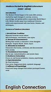 Modern English Literature Features, Famous Writers & Works | MCQs & One-Word Answers #youtubeshorts