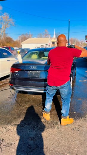 Power washer in one hand. Pride in the other. Yeah, I joke around — but the cars still get clean. Hands-on. Every car. Car-Venient Auto #CarVenientAuto #StLouisCars #STLUsedCars #STLCarDealer | Will Robinson