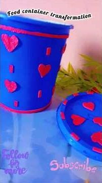 Upcycle magic! 🧙‍♂️✨ #Turn old food containers into trendy storage solutions