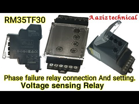 Rm35tf30 phase failure relay connection and setting step by step.