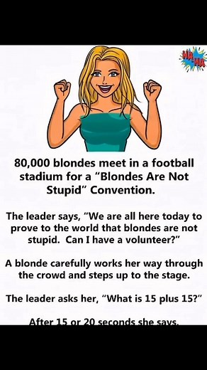 Funny - 80,000 blondes meet in a football stadium for a “Blondes Are Not Stupid” Convention.......See the continuation in the first comment I laugh 👇👇 | OurTime